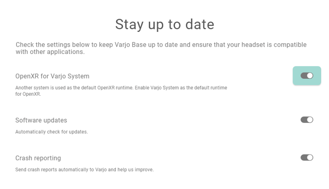 Setting up Varjo Aero